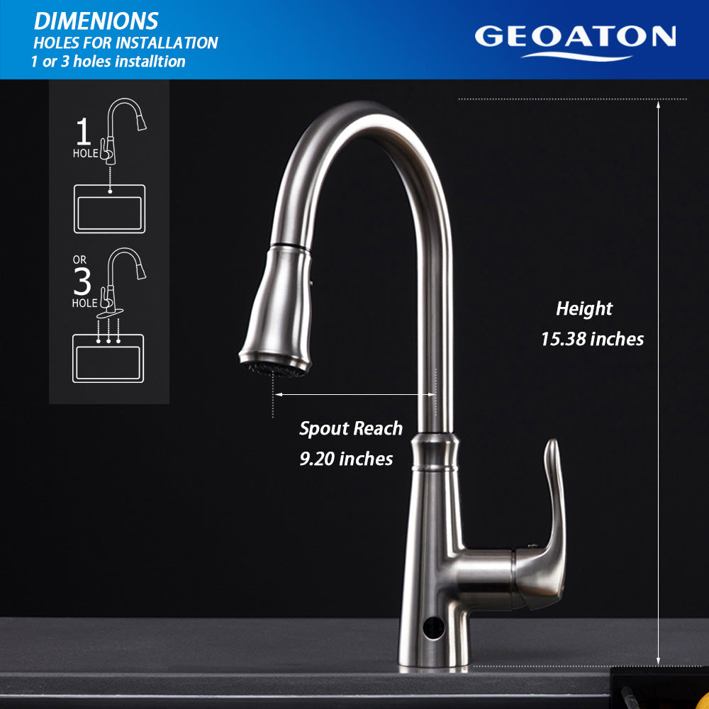 Motion Sensor Kitchen Faucet Original Touchless Design – GEOATON